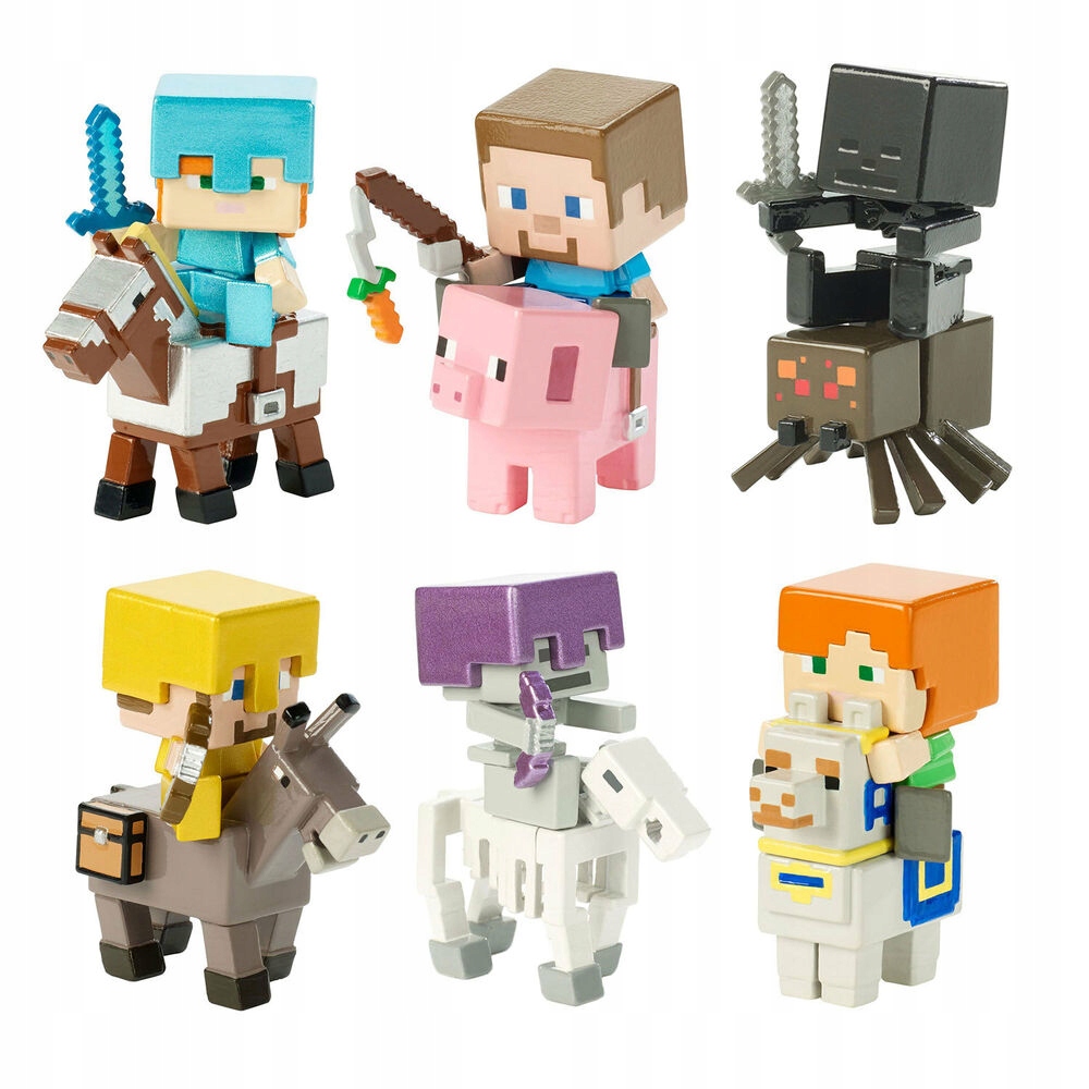 MINECRAFT MINI FIGURKA DELUXE FIGURKI MATTEL ORYG - 7873877561 ...