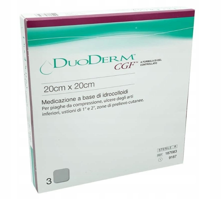 Duoderm Cgf 20x20 3 szt. opatrunek hydrokoloidowy zatrzymujący wysięk ...