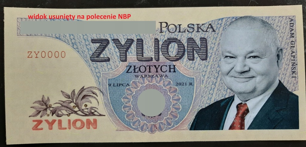 ZYLION złotych Adam Glapiński 2021 - fantazyjny - 12737248365 ...