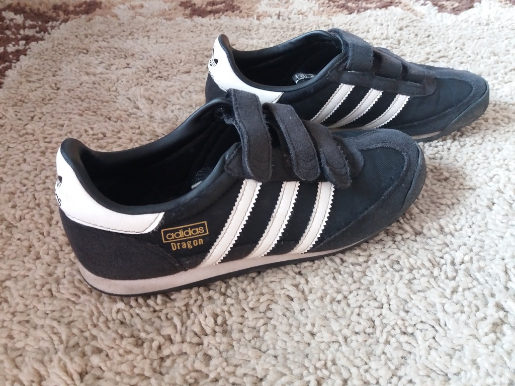 adidasy czarno białe buty adidas dragon 35 rzepy - 7309800641 ...