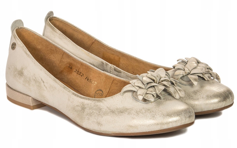 Baleriny MACIEJKA rozm.38 skórzane złote 03552-25 - 7897809157 ...