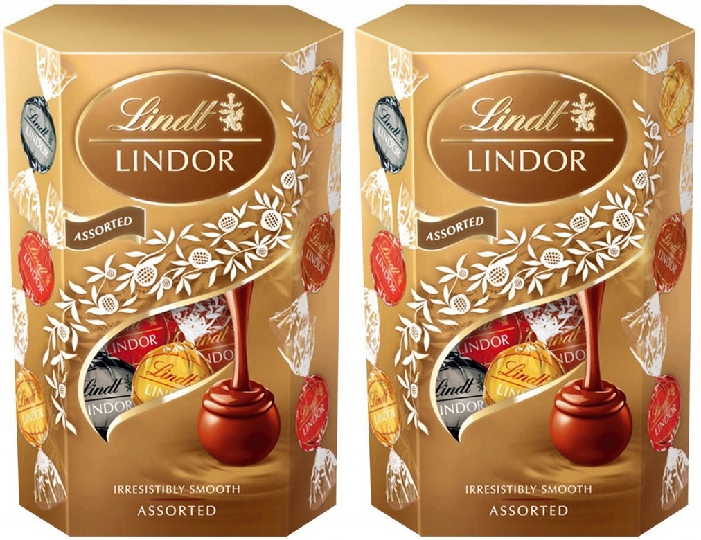 Lindt LINDOR pralinki ASSORTED mix smaków 2 x 200g - 11112654324 ...