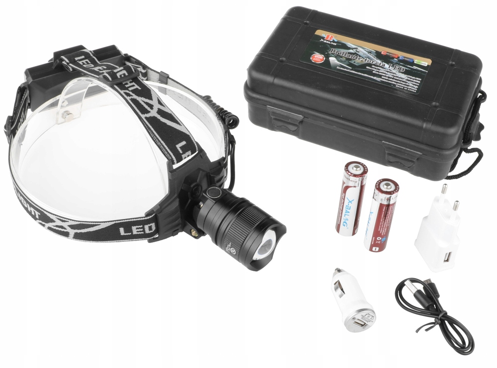 LATARKA Czołowa LED P90 ZOOM Mocna Czołówka 2845 - 12061399949 ...