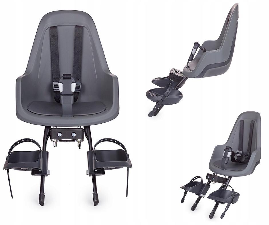 FOTELIK ROWEROWY BOBIKE GO MINI MACARON GREY przód - 10166438124 ...