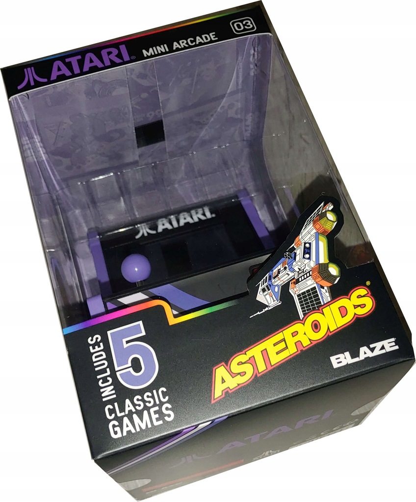 ATARI MINI ARCADE 3 ASTEROID / 5 GIER / MINI KONSOLA / AUTOMAT ...