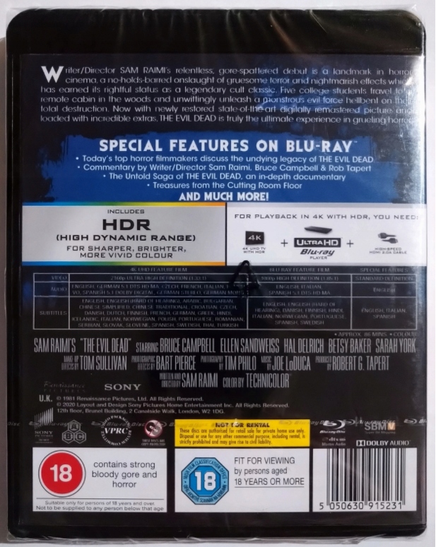Купить ЗЛЫЕ МЕРТВЕЦЫ Зловещие мертвецы 4K Ultra HD Blu-ray 1981: отзывы, фото и характеристики ...