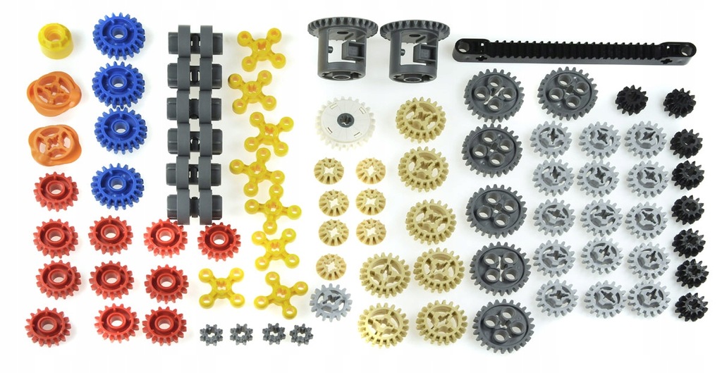Zębatki z zestawu LEGO 42083 np. 35186 35188 35185 - 7829549841 ...