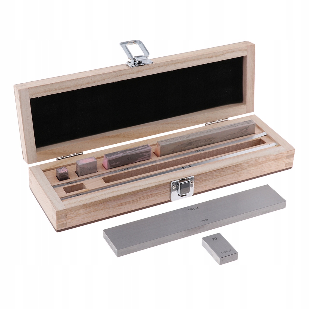 6PCS Steel Gage Gauge Block Set Precision 200mm Caliper Calibration ...