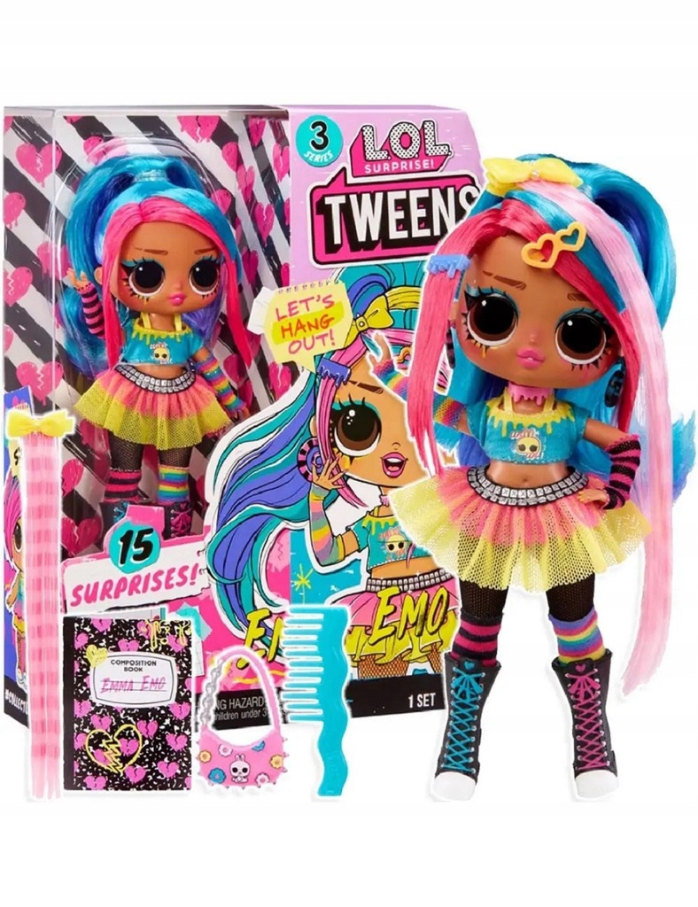 LALKA Emma Emo OMG TWEENS L.O.L. SURPRISE Seria 3 - 13360653813 ...