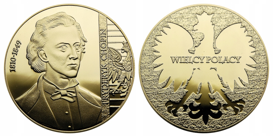 Medal Wielcy Polacy Fryderyk Chopin - 8931563283 - oficjalne archiwum Allegro