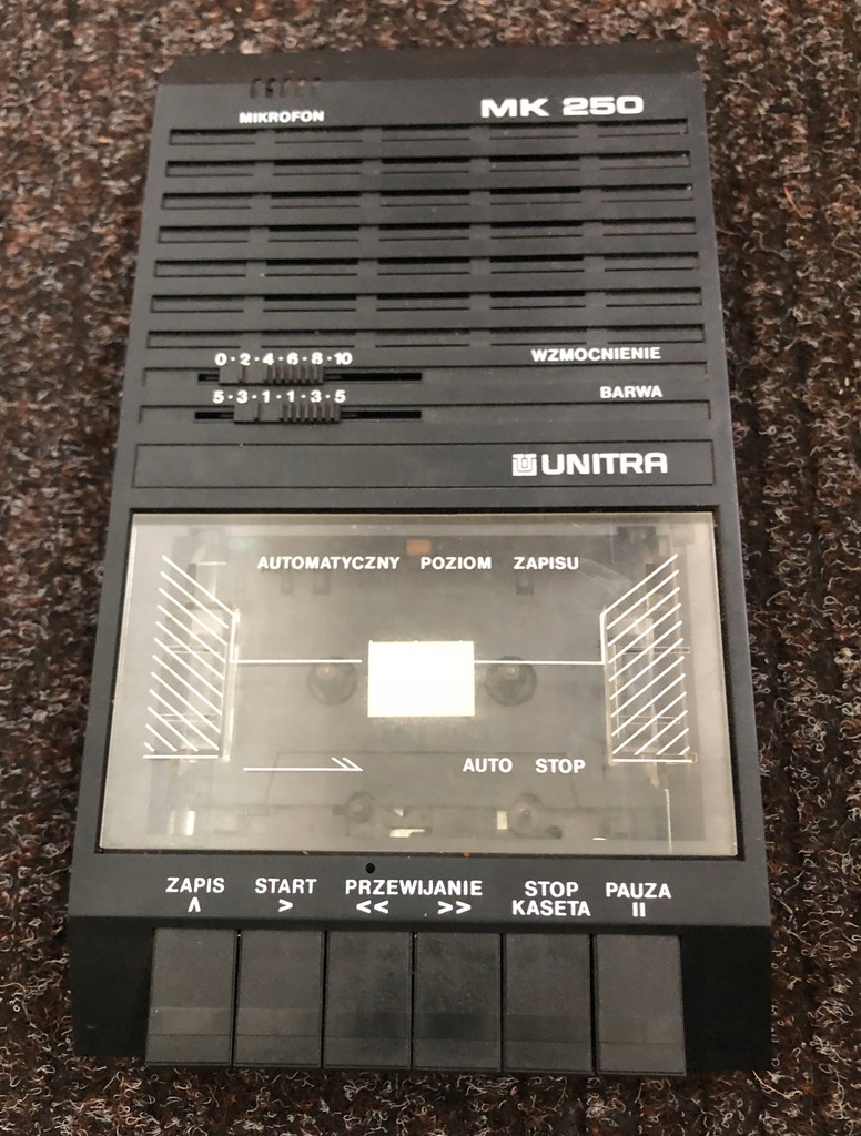 Magnetofon kasetowy Unitra mk250 czarny - 13907918476 - oficjalne archiwum Allegro