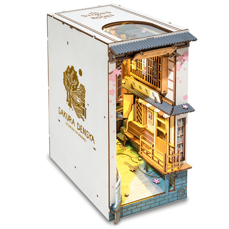 ROBOTIME LED PODPÓRKA DO KSIĄŻEK 3D SKŁADANY DREWNIANY MODEL SAKURA PUZZLE - 17412780781 ...
