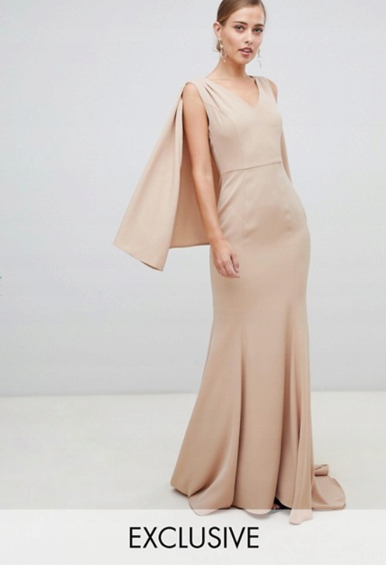 AA508 YAURA EXCLUSIVE SUKIENKA Z PELERYNĄ MAXI 40 - 13230291730 - oficjalne archiwum Allegro