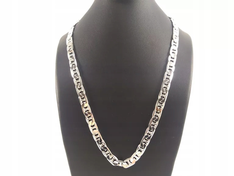 NOWY SREBRNY BIAŁY ŁAŃCUCH GUCCI 60CM 81,30G - 12394546184 - oficjalne archiwum Allegro