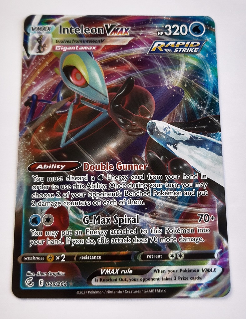 Pokemon Fusion Strike Inteleon VMAX - 079/264 - 11624858938 - oficjalne ...
