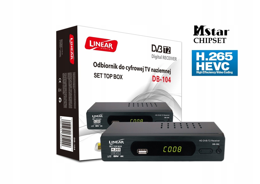 DEKODER TUNER TV NAZIEMNEJ DVB-T2 LINEAR HEVC - 11833539646 - oficjalne ...