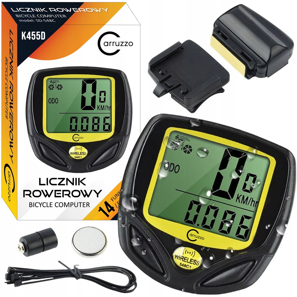 LICZNIK ROWEROWY BEZPRZEWODOWY WODOODPORNY - 13458280514 - oficjalne archiwum Allegro