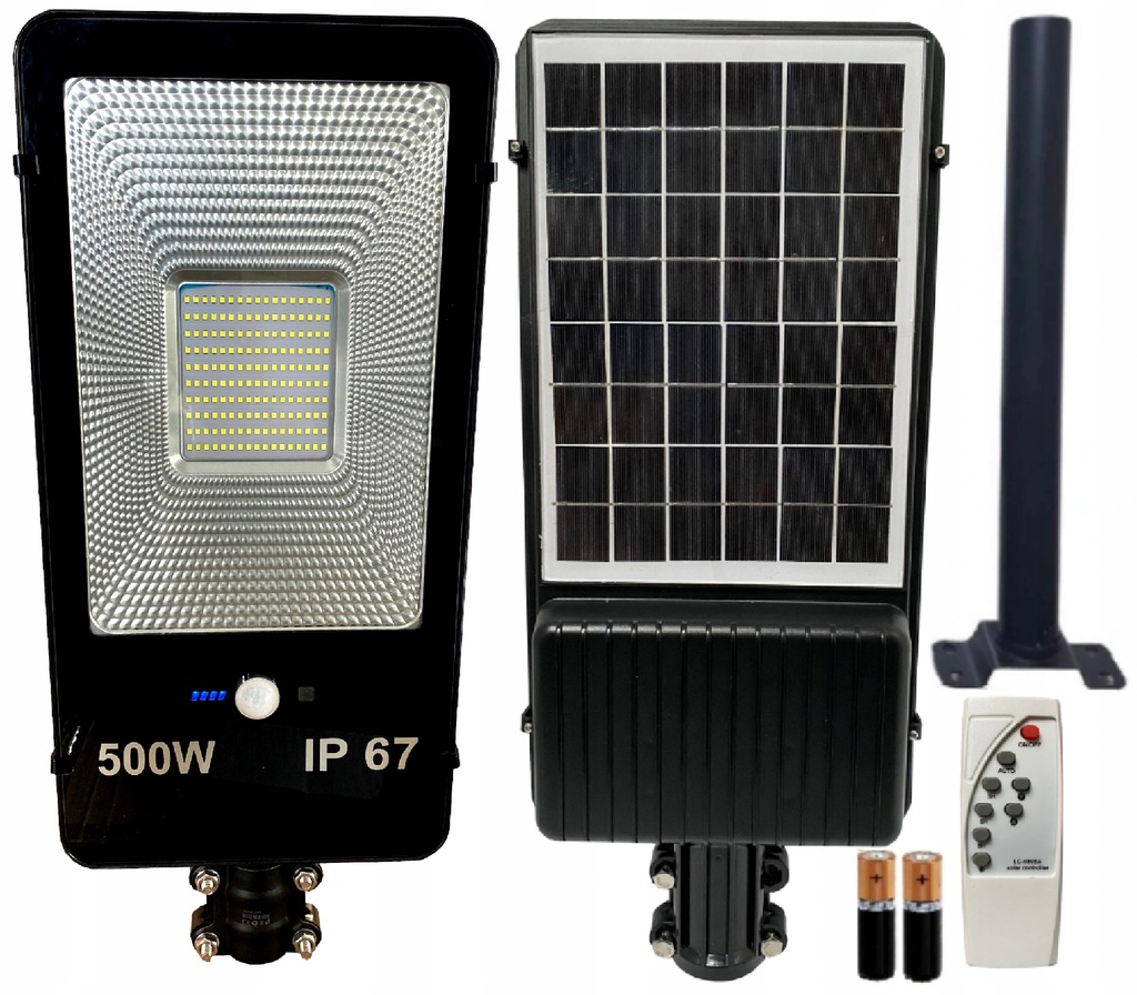 LAMPA Latarnia SOLARNA ULICZNA 500W + UCHWYT PILOT - 10479065981 - oficjalne archiwum Allegro