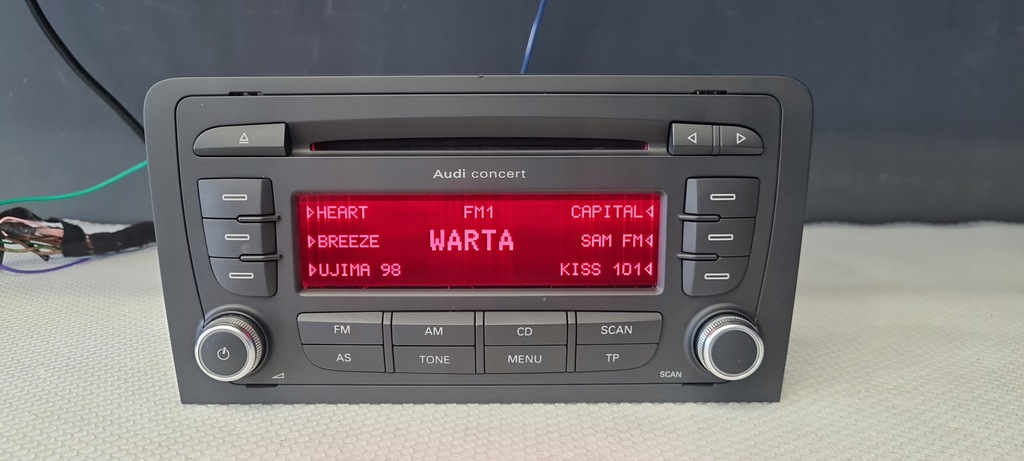Audi Concert A3 8P Radio Cd Mp3 Aux 8P0035186P - 13514403110 - oficjalne archiwum Allegro