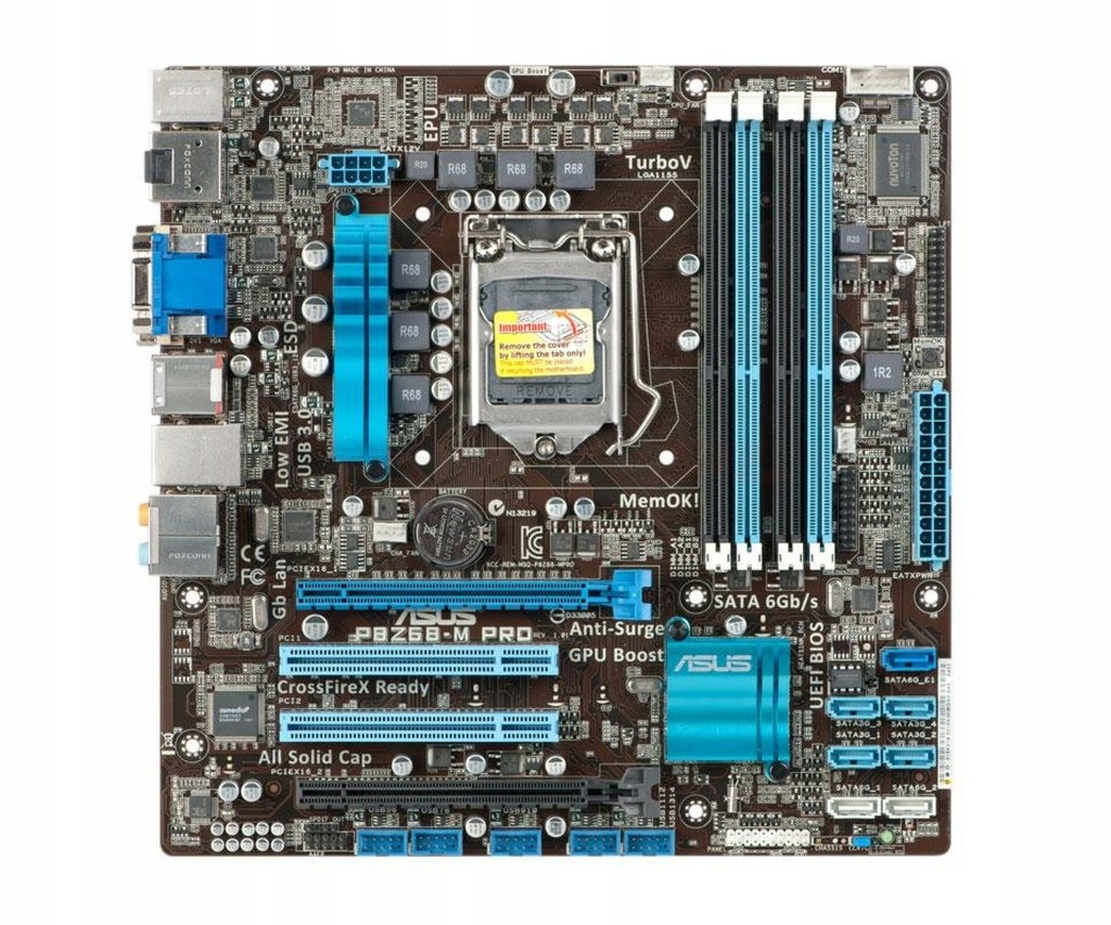 PŁYTA GŁÓWNA ASUS P8Z68-M PRO Micro ATX 1155 DDR3 Z68 - 14686927364 ...