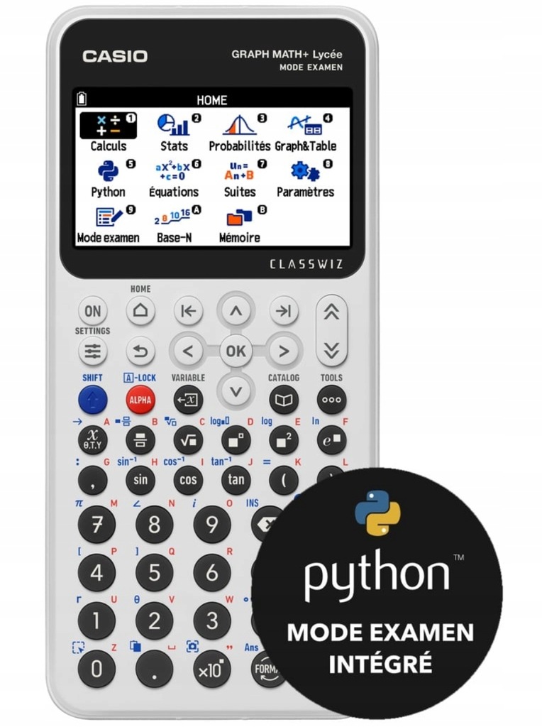Kalkulator naukowy Casio graph Math+ następca 90+E PYTHON tryb egzaminu ...