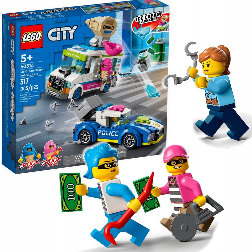 LEGO Klocki Policja i furgonetka z lodami 60314 - 11842233353 ...