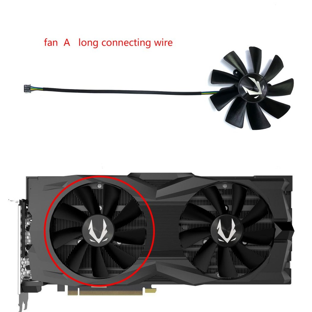 GAA8S2U 100 mm 4pin Gaming Graphics Fan do gier RTX 2080 Super AMP ZT-T ...