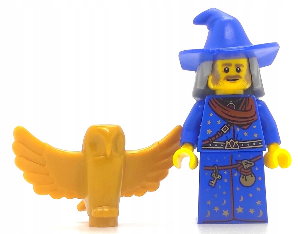 LEGO Minifigurka Czarodziej z Sową Złotą BAM,NOWE - 12814785061 ...