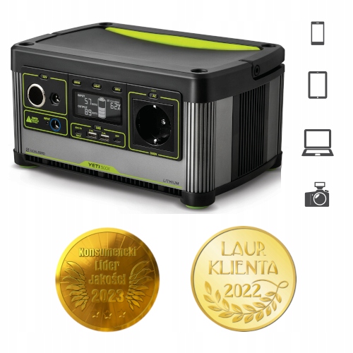 PRZENOŚNA STACJA ZASILANIA Goal Zero Yeti 500X magazyn energii 505Wh 300W - 12669429131 ...