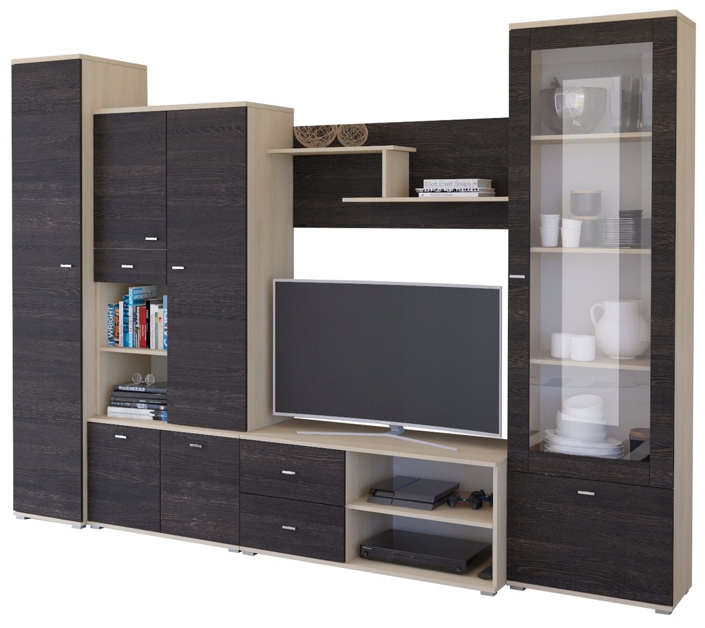 Nowoczesna meblościanka ROSA Meble pokojowe Salon - 12157938507 ...