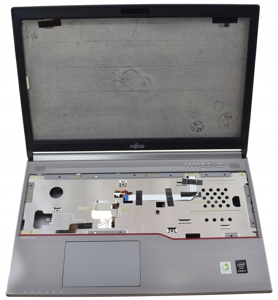 Obudowa Palmrest Touchpad Klapa Ramka Zawiasy Fujitsu Lifebook E754 ...