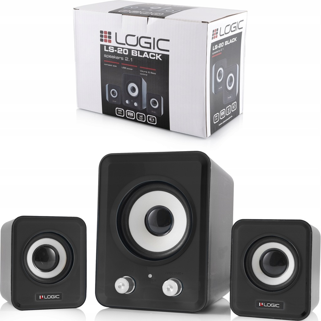 GŁOŚNIKI 2.1 Z SUBWOOFEREM LOGIC CONCEPT LS-20 - 12316623534 ...