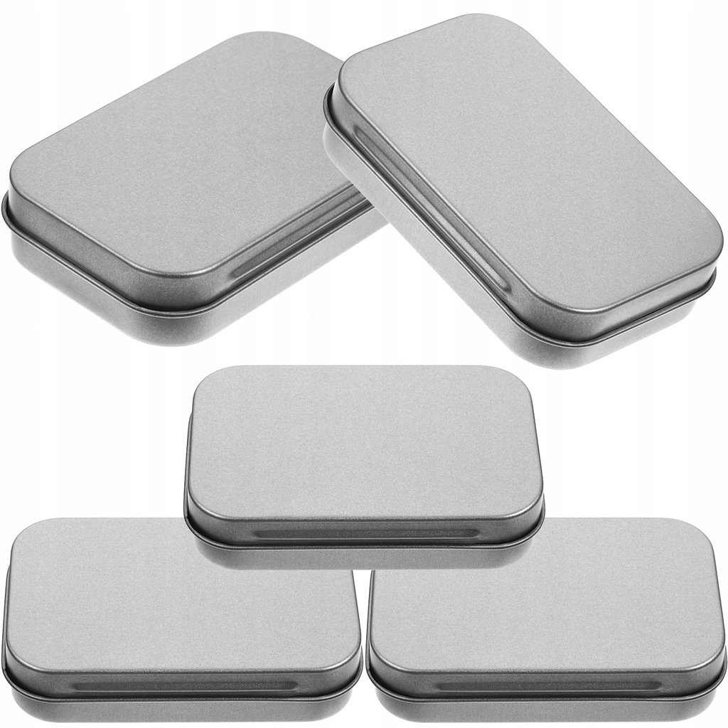 5pcs Metal Hinged Tin Box Empty Small Hinged Tin - 14440327856 ...