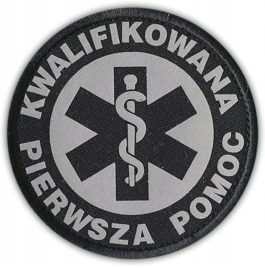 Emblemat odblask KWALIFIKOWANA PIERWSZA POMOC 20cm - 9898429192 ...