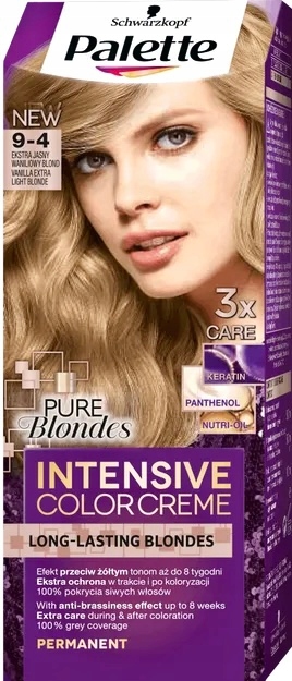 PALETTE Intensive Color 9-4 EKSTRA JASNY WANILIOWY BLOND FARBA do ...