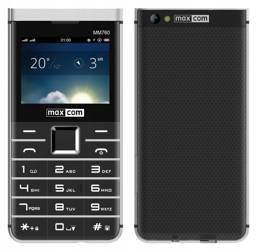 TELEFON MAXCOM MM760 DLA SENIORA DUAL SIM CZARNY - 8924448192 ...