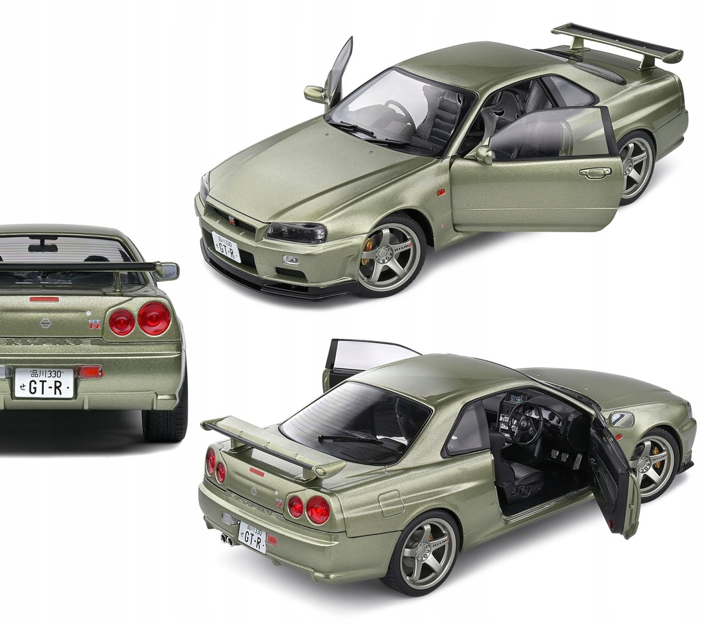 1:18 SOLIDO NISSAN GT-R (R34) SKYLINE NISMO MODEL METALOWY ...