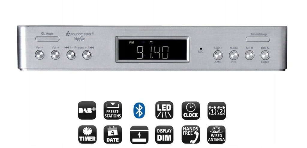 Radio kuchenne Soundmaster DAB+ FM Bluetooth USB - 12035745577 ...