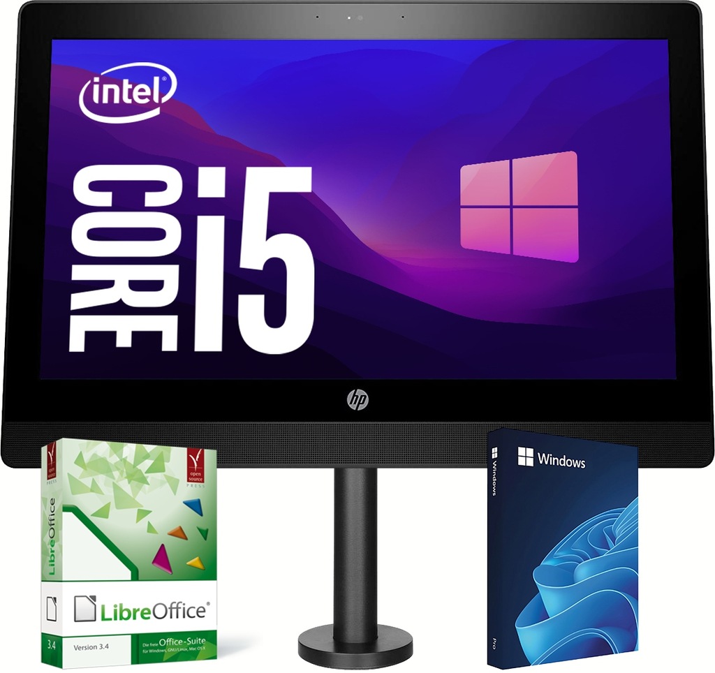 Mocny Komputer AiO HP Core i5 256GB Windows Office - 13674401186 ...