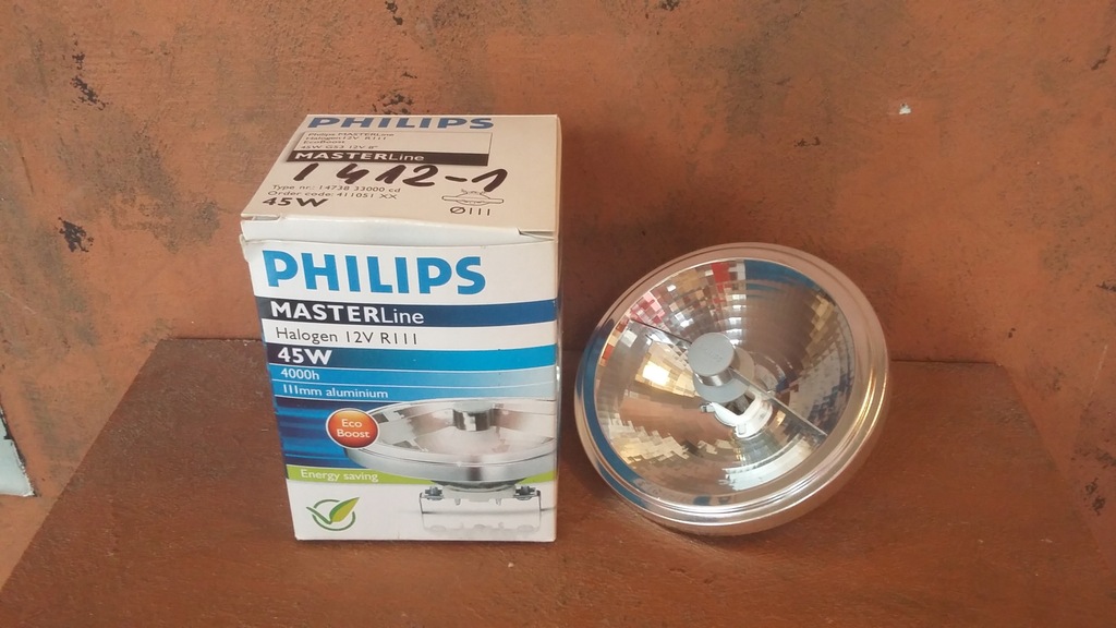 Żarówka PHILIPS MASTERline 45W 12V 8° HALOSPOT 111 - 12472368325 ...