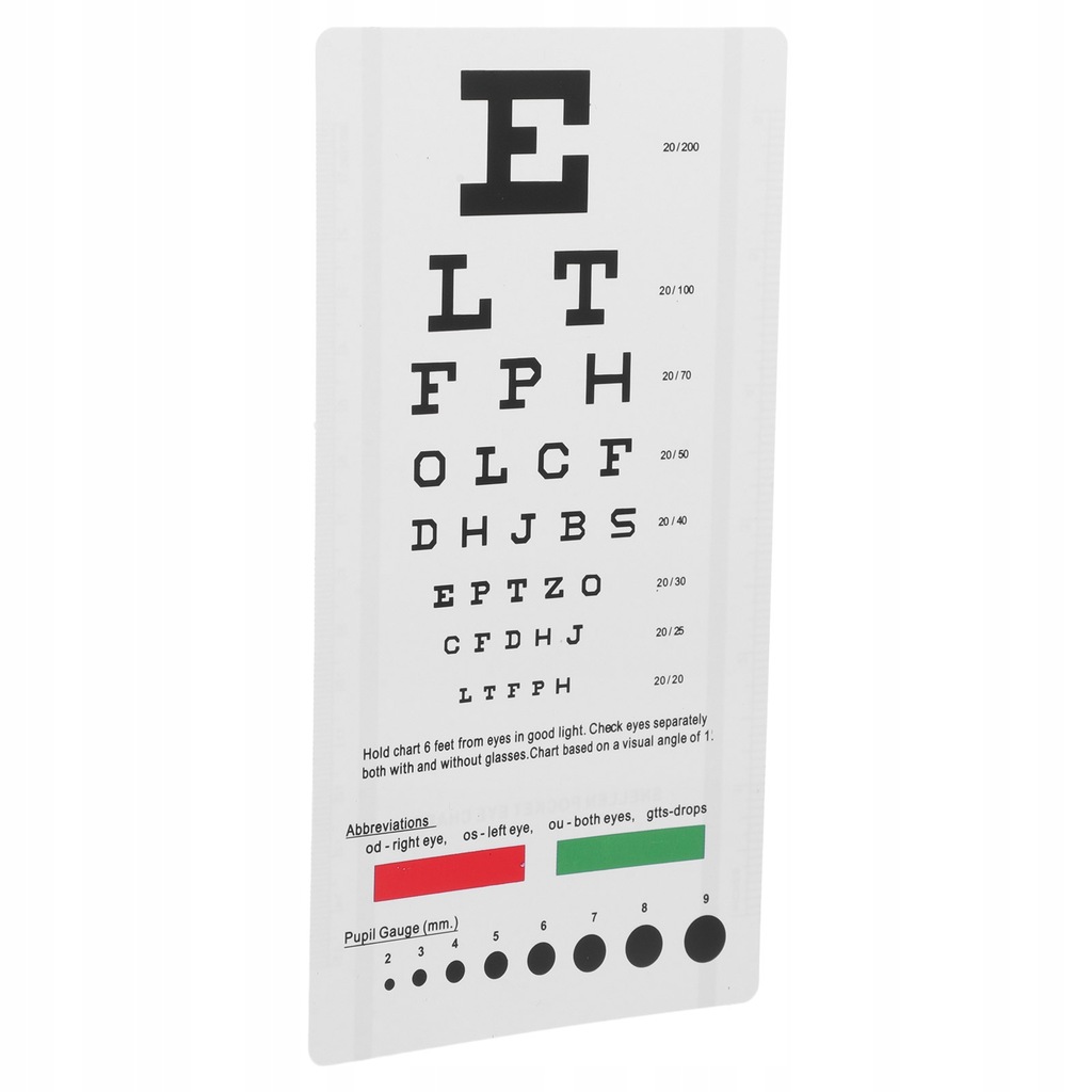 EYE VISION CHART WALL HANGING EYE CHART VISUAL TESTING CHART EYE CHART ...