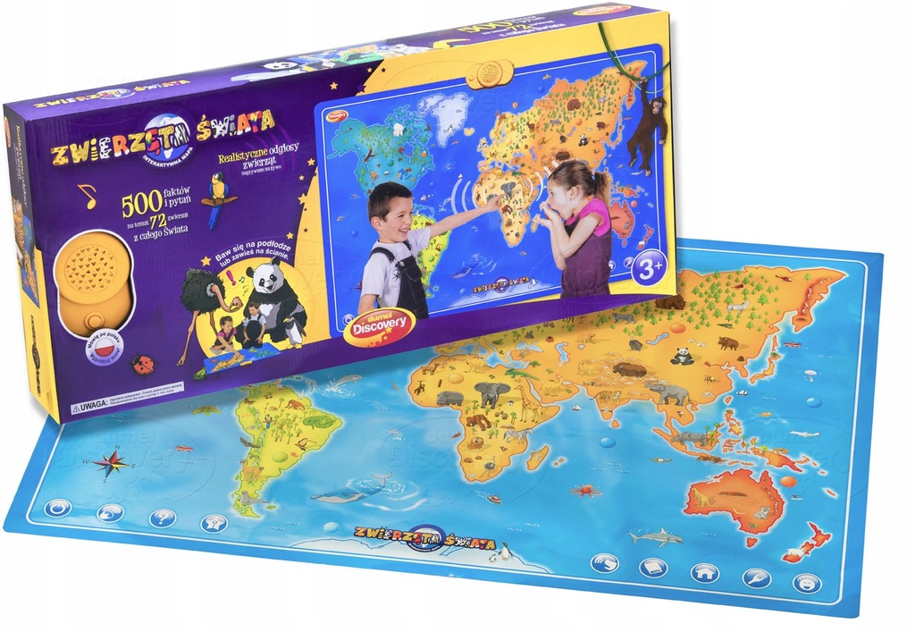 Dumel MAPA ŚWIATA ZWIERZĘTA Interaktywna gra PL - 12348124085 ...