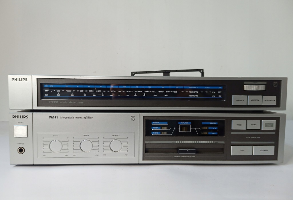 Wieża Philips: wzmacniacz FA141 + tuner FT141 - 14392097815 - oficjalne ...