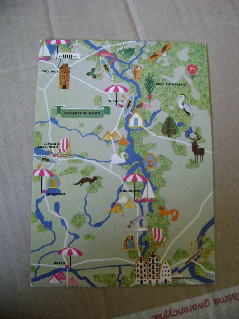 Szlakiem Brdy - mapa - 12690261930 - oficjalne archiwum Allegro