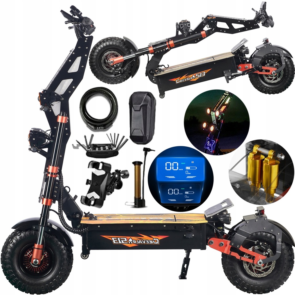 Cheevalry S13 Pojazd elektryczny dla dorosłych 90KM/H 8000W 60V 40AH 100KM - 16874917400 ...