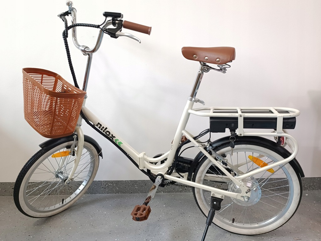 Rower elektryczny Nilox J1 PLUS kremowy rama 20" - 13524171059 - oficjalne archiwum Allegro