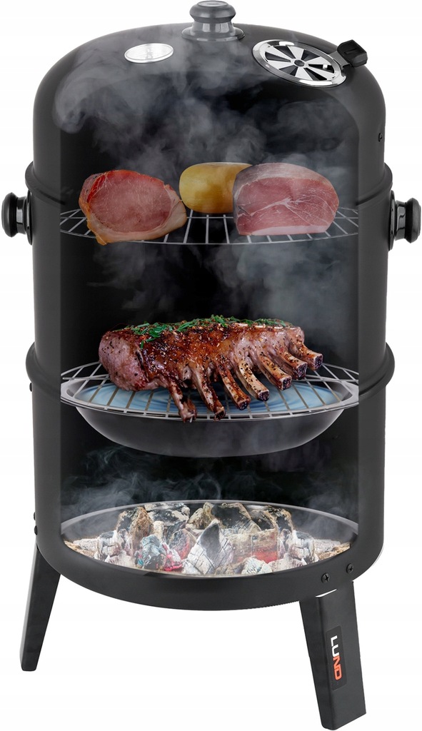 GRILL WĘDZARNIA OKRĄGŁA 40CM WĘDZAK OGRODOWY METAL - 13363906518 ...