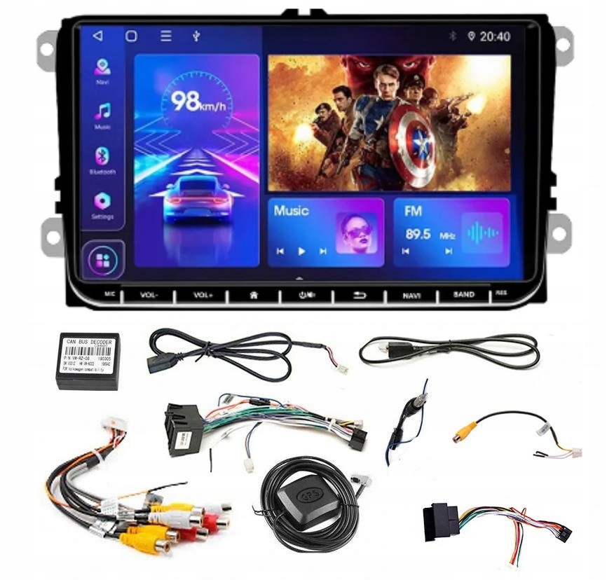 RADIO 2 DIN 2GB VW GOLF V VI 6 VW PASSAT B6 B7 Tiguan Touran - 14719041853 - oficjalne archiwum ...