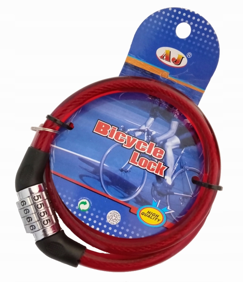 ZABEZPIECZENIE ROWEROWE na szyfr zapięcie linka - 11086027496 - oficjalne archiwum Allegro