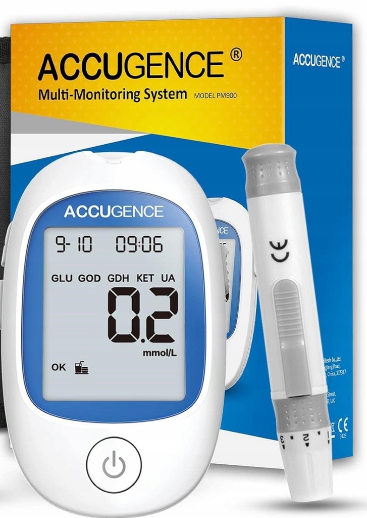 System do pomiaru glukozy, ketonów i kwasu moczowego Accugence PM900 ...